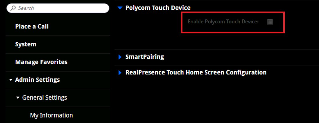 Solved: Enable Polycom Touch Device option greyed out - HP Support ...