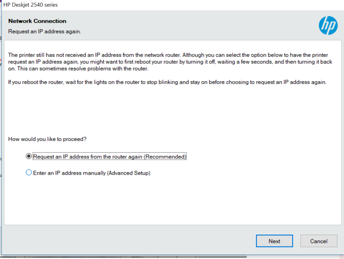 Setting up Wireless Printer - HP Support Community - 7018770