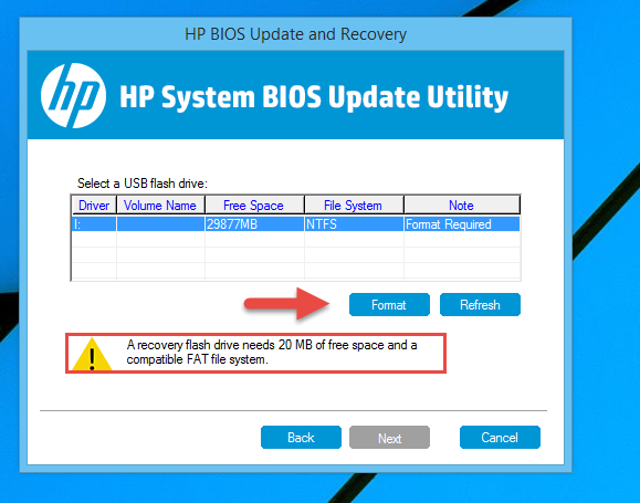 After restoring BIOS from USB still HP BIOS Utility starts - HP Support ...
