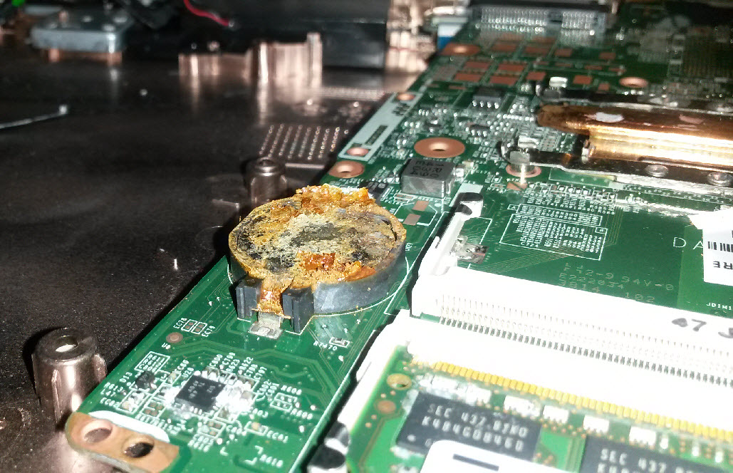 malo1 :Leaked CMOS battery damaged the motherboar d.... - HP Support ...