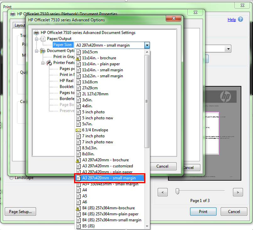 Print margins A3 format - HP Support Community - 5254291