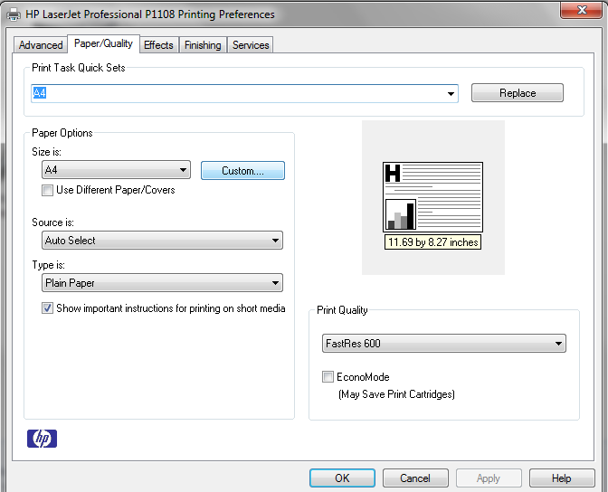 Problem with HP LaserJet p1108, i.e. Paper Available is alwa... - HP ...
