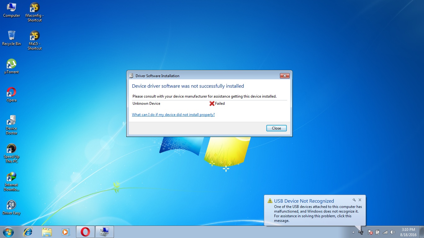 unknown device error code 29 - HP Support Community - 5731738