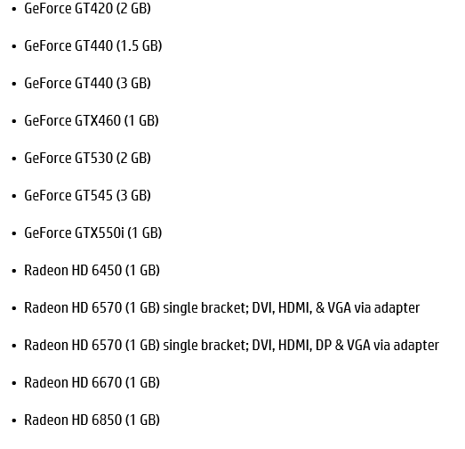 Solved: Compatible graphics card - HP Support Community - 5750416