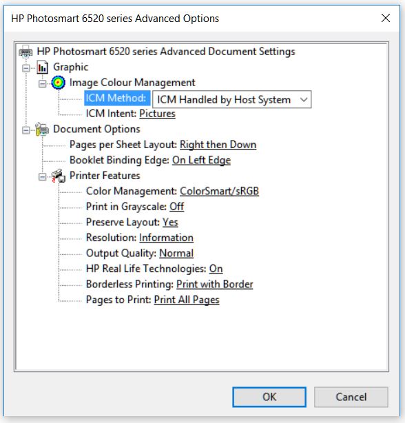 Solved: hp photosmart 6520 unable to set print to 100% scale/size - HP Support Community - 5783695