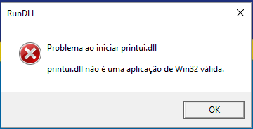 Error message "printui.dll is not a win32 app" - HP Support Community ...