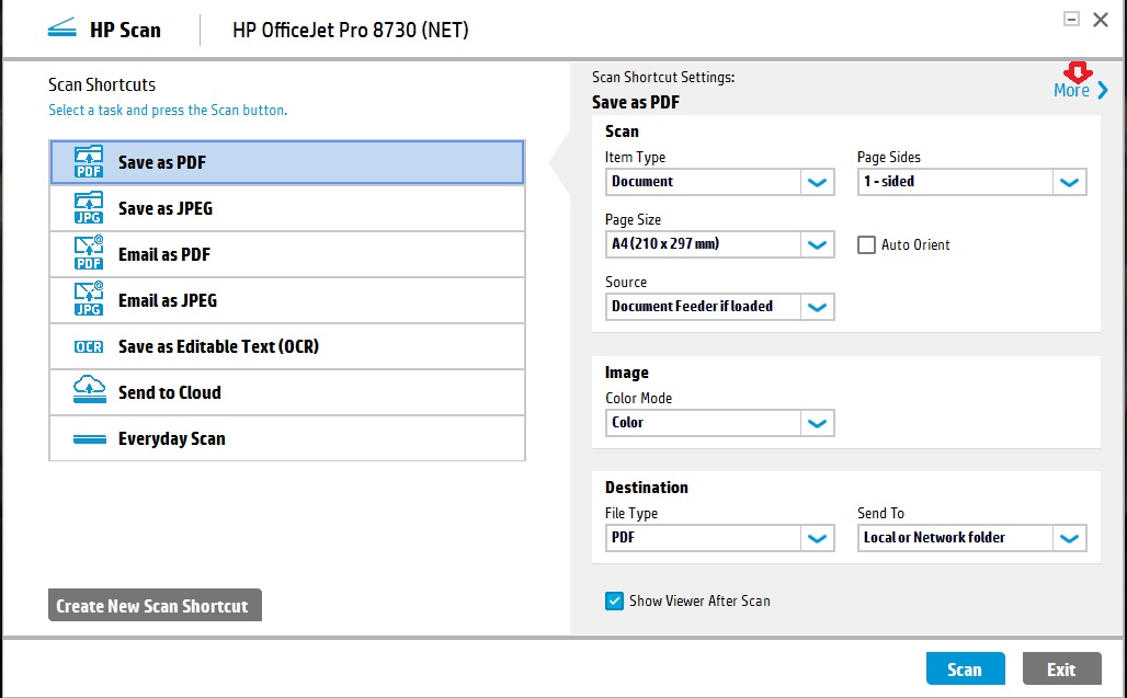HP OfficeJet Pro 8715 scanning software - HP Support Community - 5801925