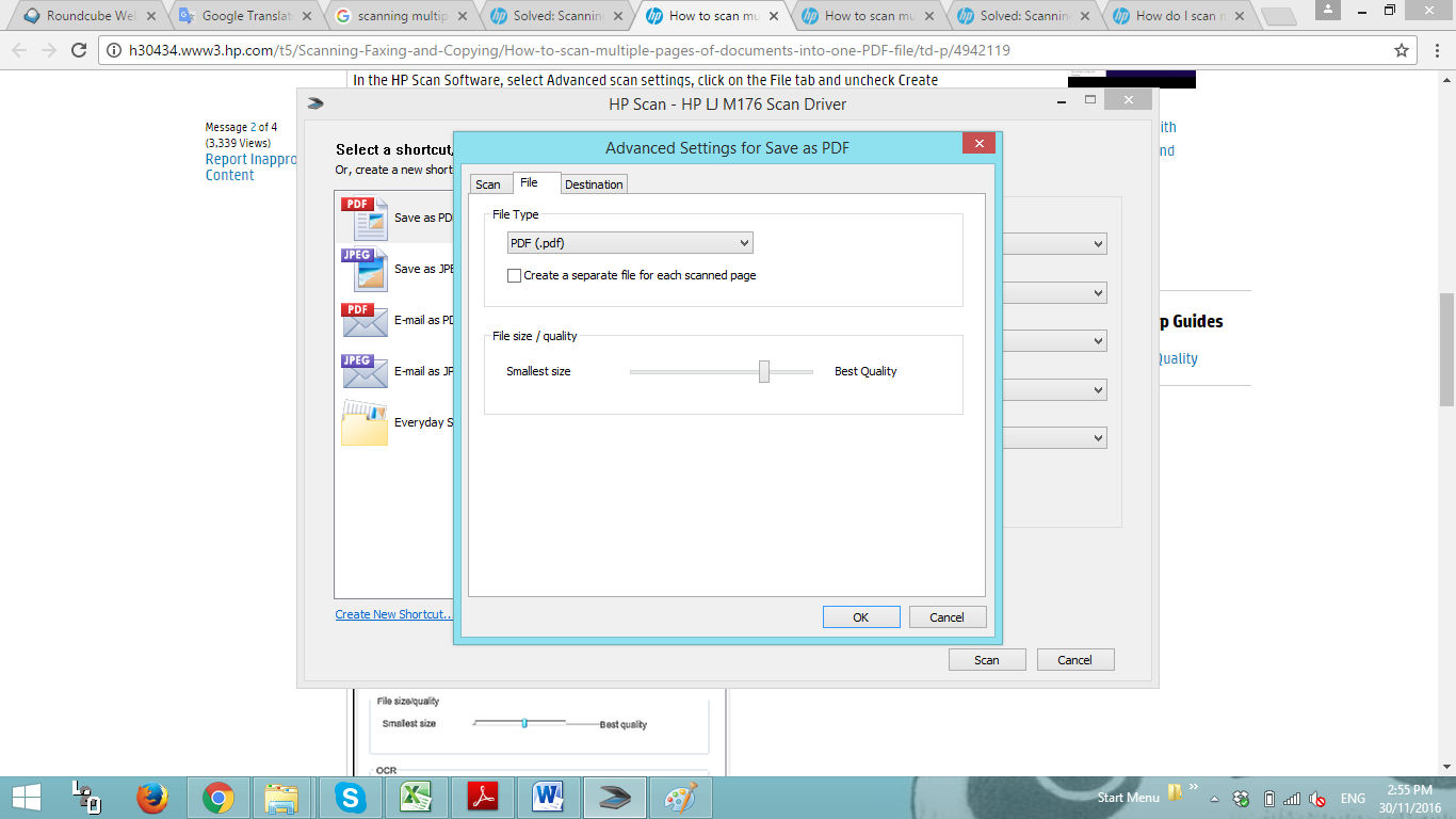 Solved: Scanning multiple pages in one file - HP Support Community ...