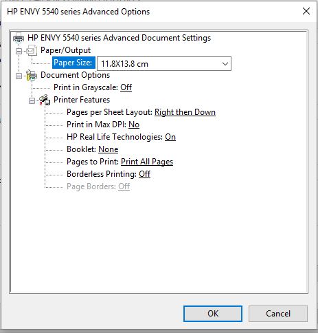 Solved: Envy 5546 custom paper size - HP Support Community - 5909622