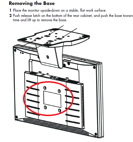 Physical support stand for 19-inch LCD monitor? - HP Support Community ...