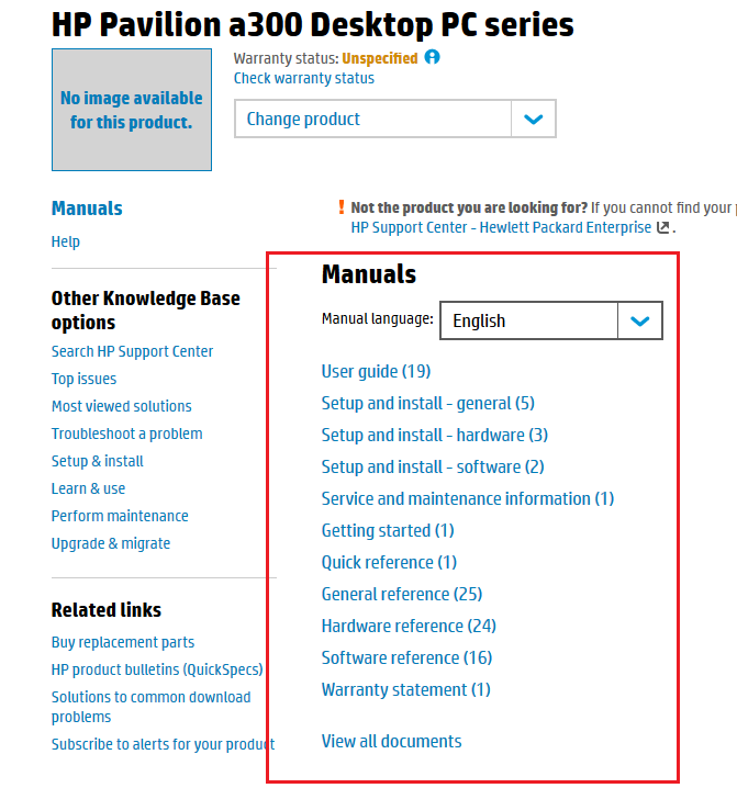User Manual for HP Pavilion a307x - HP Support Community - 6003257