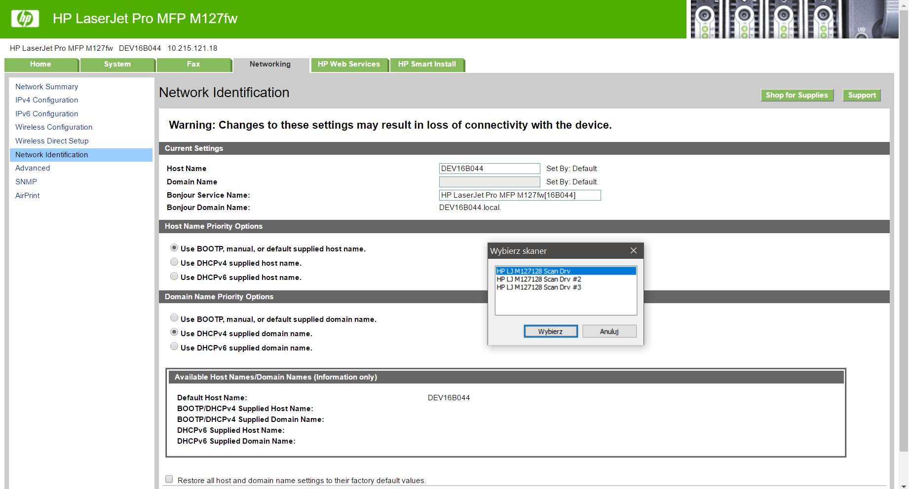 How to change "HP XYZ Scan Drv 123" to a meaningful name - HP Support ...