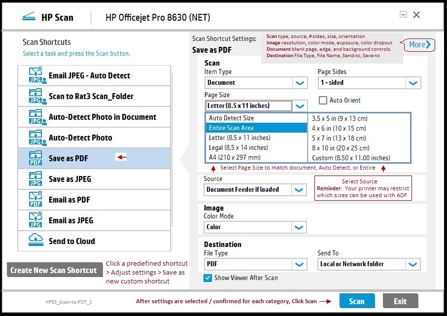 Scanning Whole Document - HP Support Community - 6021181