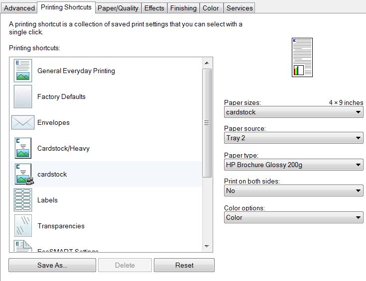 resetting printer to print odd size paper - HP Support Community - 6028023