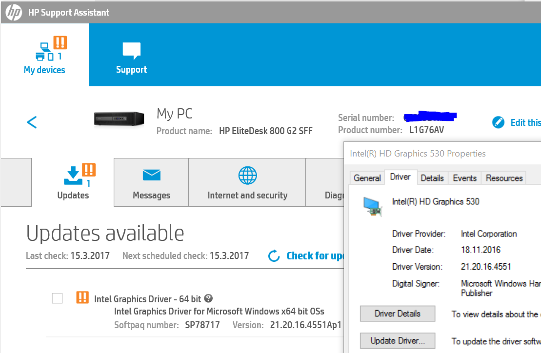 Intel Graphics driver installs but doesn't disappear from HP... - HP ...