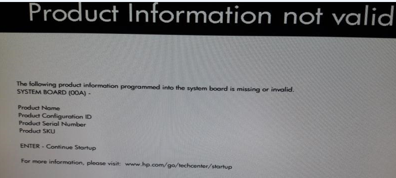 Product information not valid - HP Support Community - 6064889