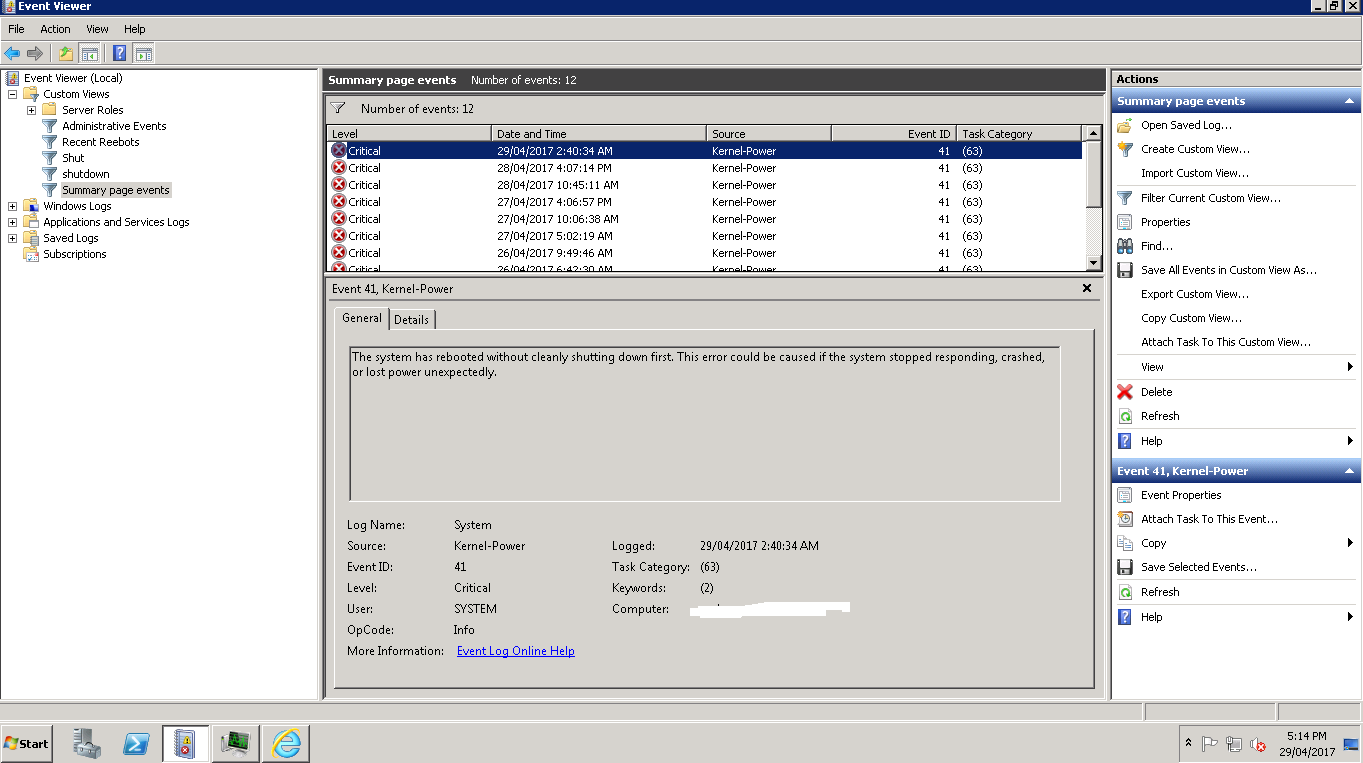 HP Proliant DL180 G6 Continually Halting and Restarting - HP Support ...