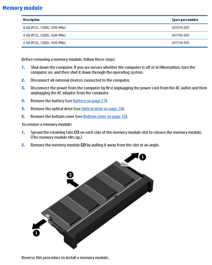 Solved: How to add RAM and what is max and how many slots - HP Support ...