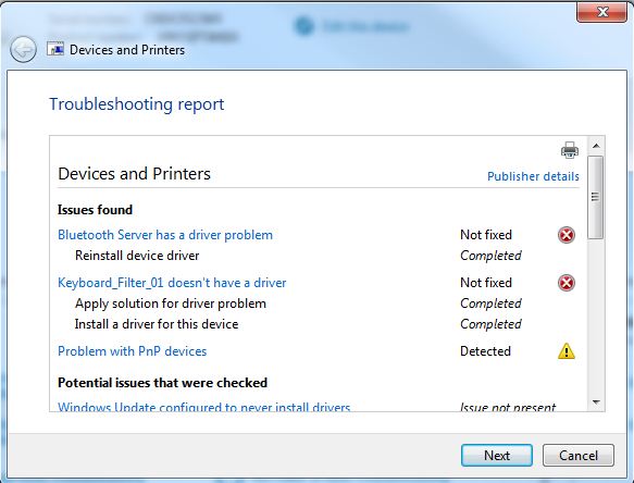 Encountered error on Bluetooth Server => Keyboard_Filter_01 ... - HP ...
