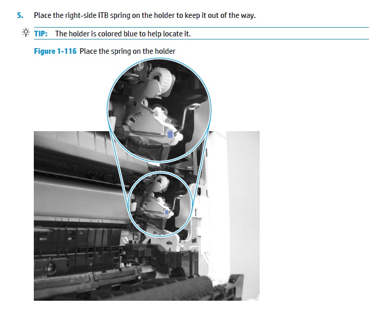 Solved: replacing the ITB on M553dn? - HP Support Community - 6360324