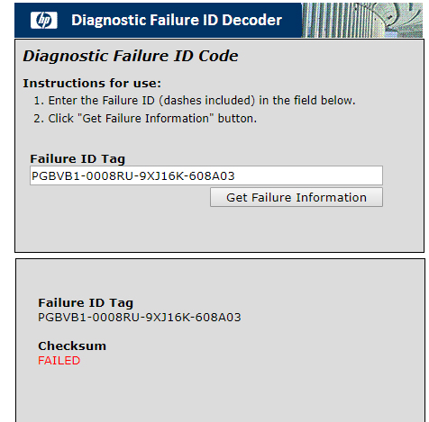 Solved: HP Pavilion desktop pc HDD failure ID code translation - HP ...