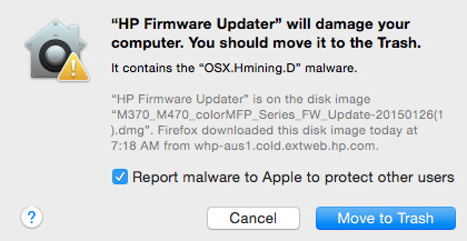 Malware in HP Firmware Update - HP Support Community - 6421011