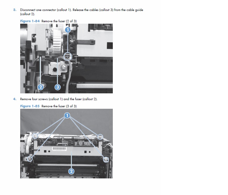 Solved: Tutorial to access fuser - HP Support Community - 6423410