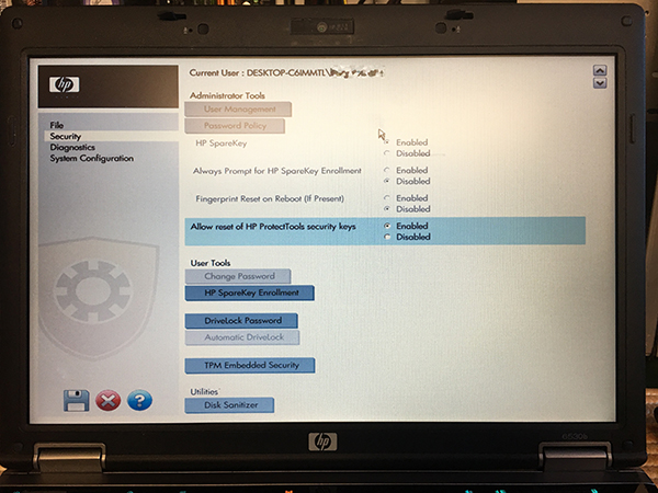 HP 6530b Administrator Password Removal (can enter BIOS with... - HP ...