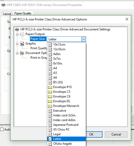 Solved: Envy 5546 custom paper size - HP Support Community - 5909622