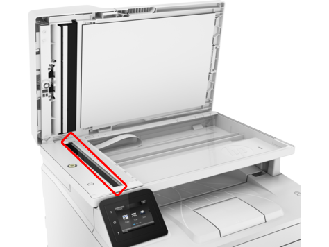 Solved: Black lines down side of page when I copy or fax using feede ...