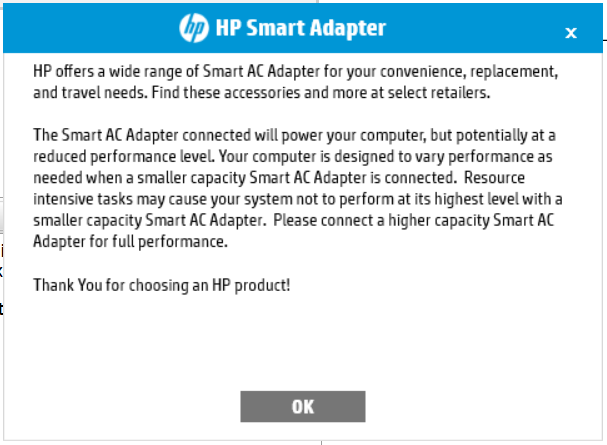 HP Smart Adapter notification - HP Support Community - 6553584