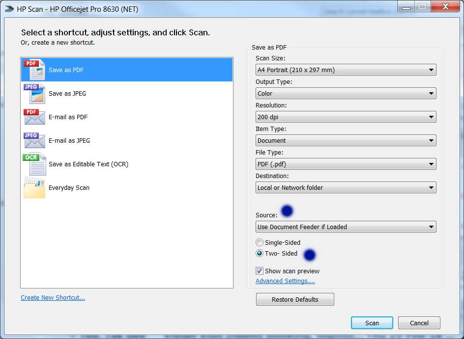 Solved: ADF as default - HP Support Community - 6563298