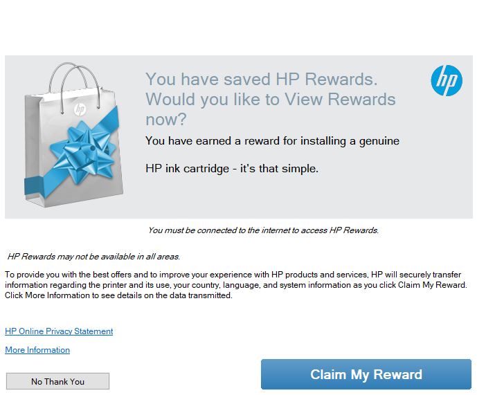 Solved: Claim reward - HP Support Community - 6580888