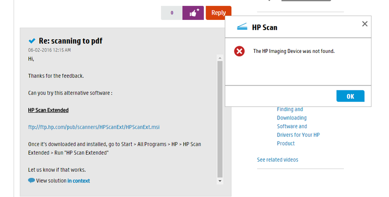 Solved: Scanning to pdf - HP Support Community - 6617209