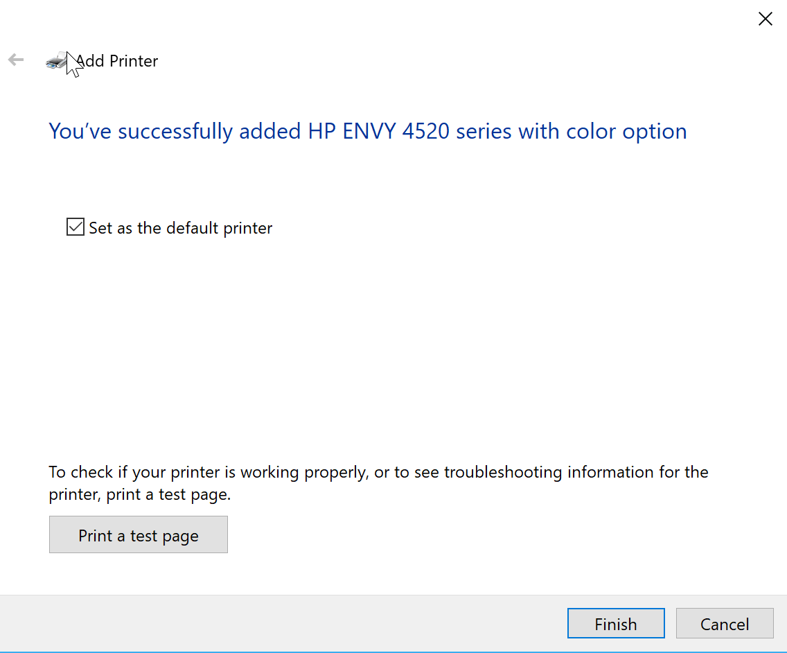 Solved: No color option in the network printer properties - HP Support ...