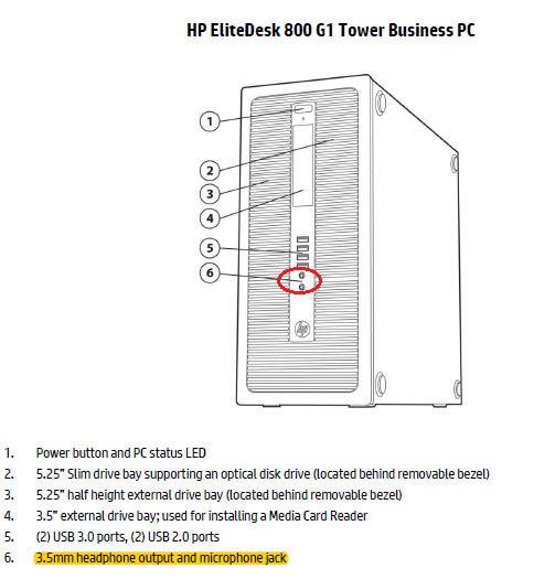 Solved: External Speakers for EliteDesk 800 G1 Tower - HP Support ...