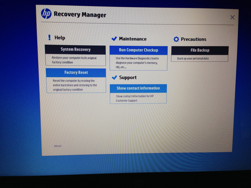 Solved: Restore option disabled with HP recovery disks - HP Support ...
