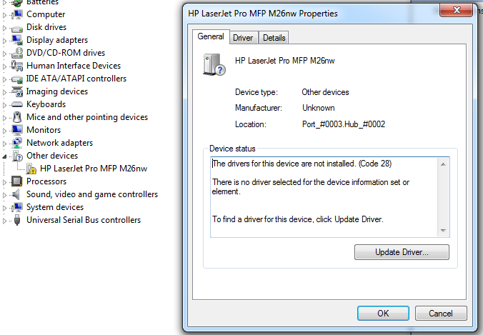 Cannot install printer driver (Fatal error, Operation took t... - HP ...