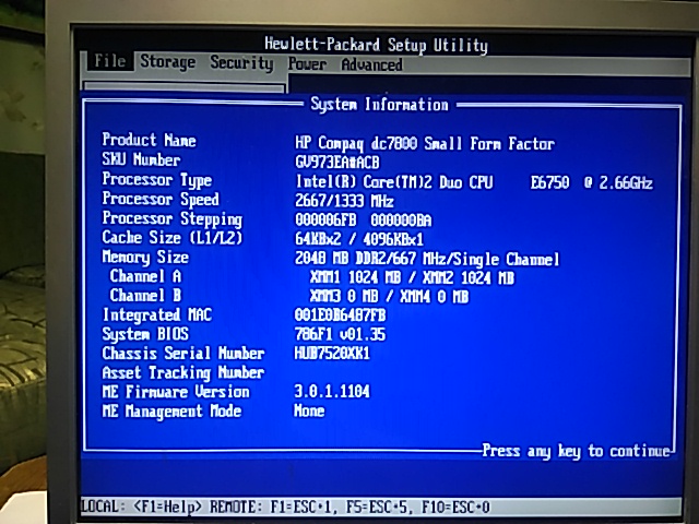 Error BIOS 2223 and 2224 - HP Support Community - 6692462