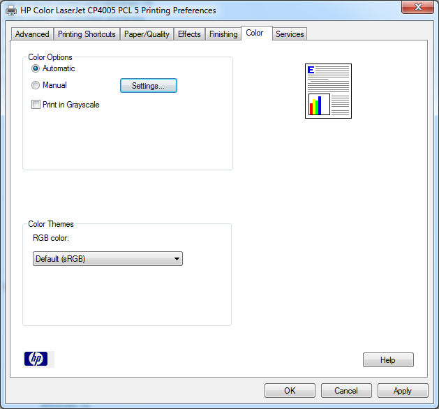 Hp Color Laserjet cp4005 only prints in black and white - HP Support ...