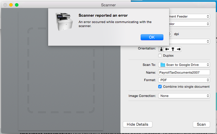 Scanning Error with Color LaserJet Pro MFP M477 - HP Support Community ...