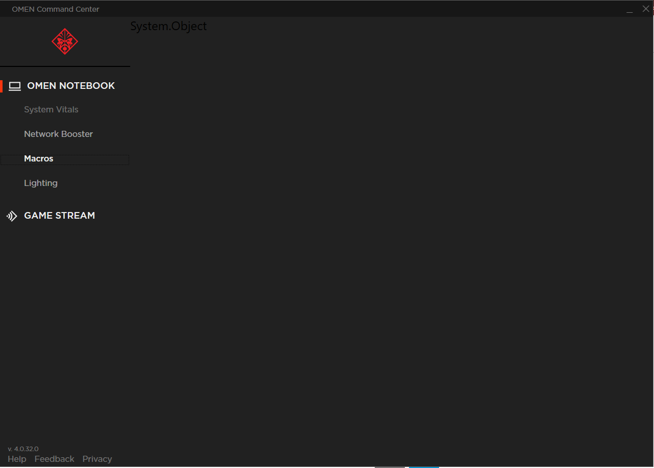 Solved: OMEN Command Center Macro 'System.Object' - HP Support ...
