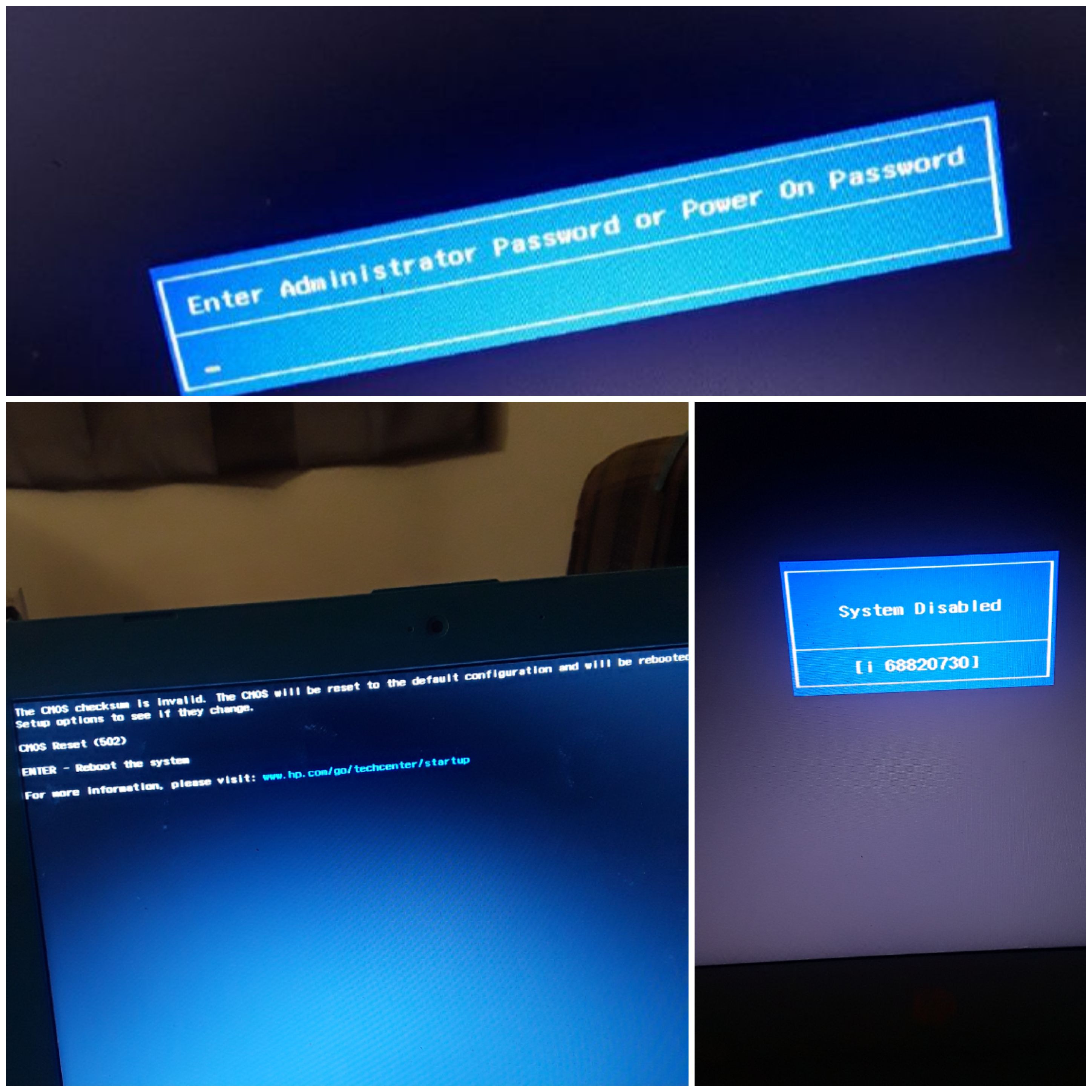 Solved: Re: Laptop Enter Your Administrator Password or Power on Pas ...