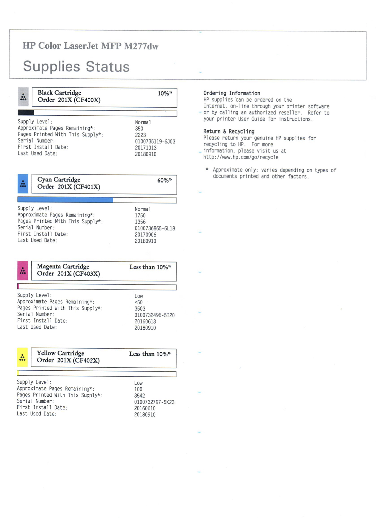 Blue dots on all pages - HP Support Community - 6820866