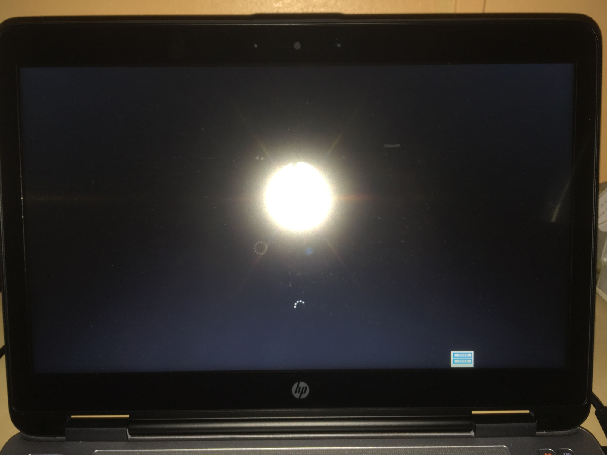 Small box on screen during boot-up - HP Support Community - 6833171