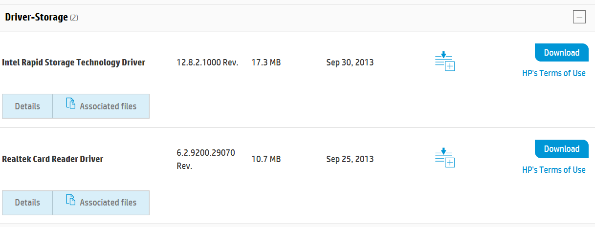 Solved: HP Driver-Chipset and Driver-Storage - HP Support Community ...