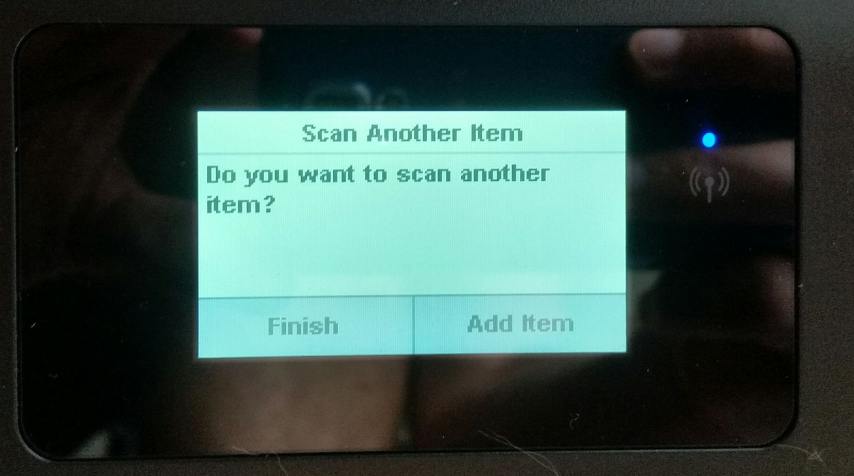 Officejet 5220 - Multiple page scan not working - HP Support Community ...