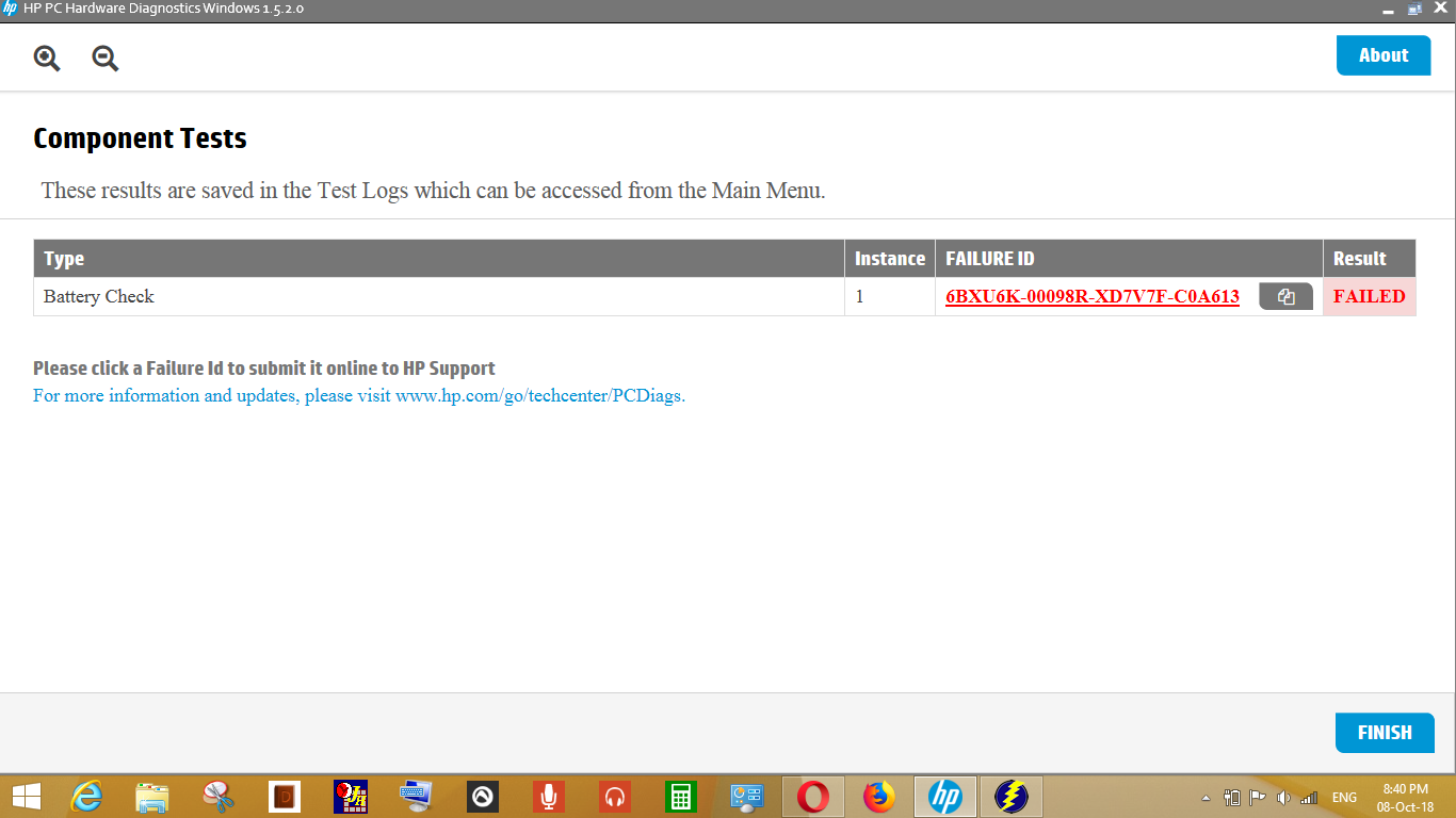 Solved: Internal Battery error(601) at startup. - HP Support Community ...