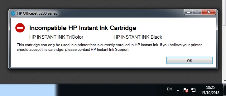 Solved: Printer blocked the cartridges - HP Support Community - 6864537