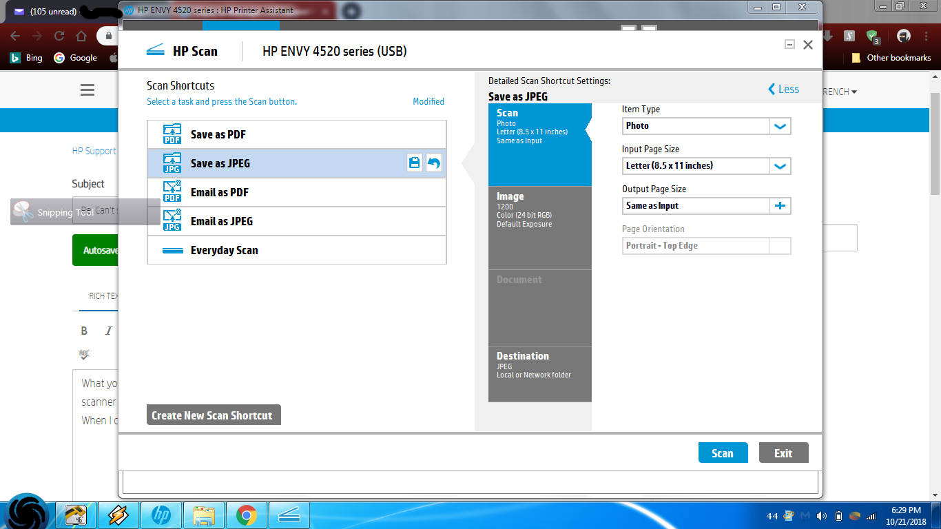 Can't scan at 1200 ppi - HP Support Community - 6867295